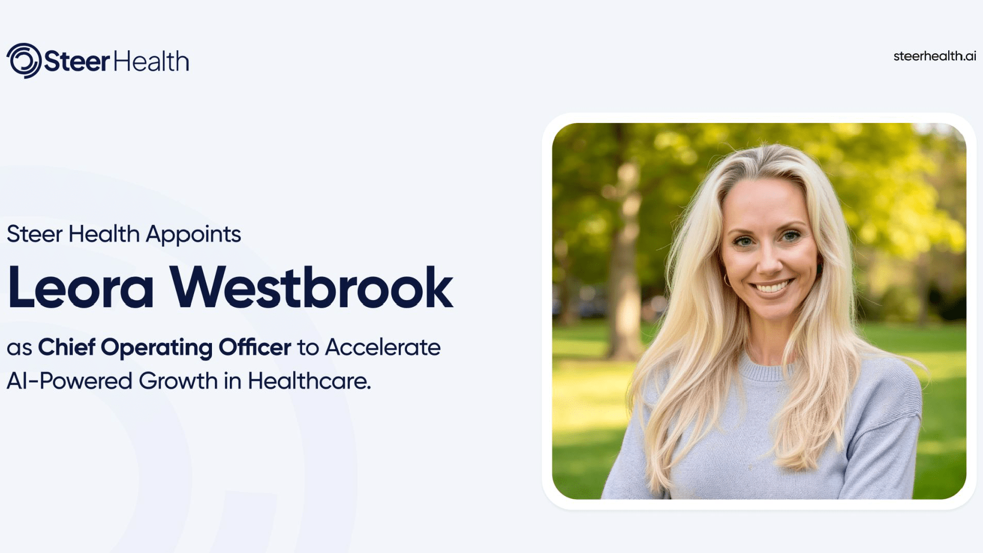 Steer Health Appoints Leora Westbrook as Chief Operating Officer to ...