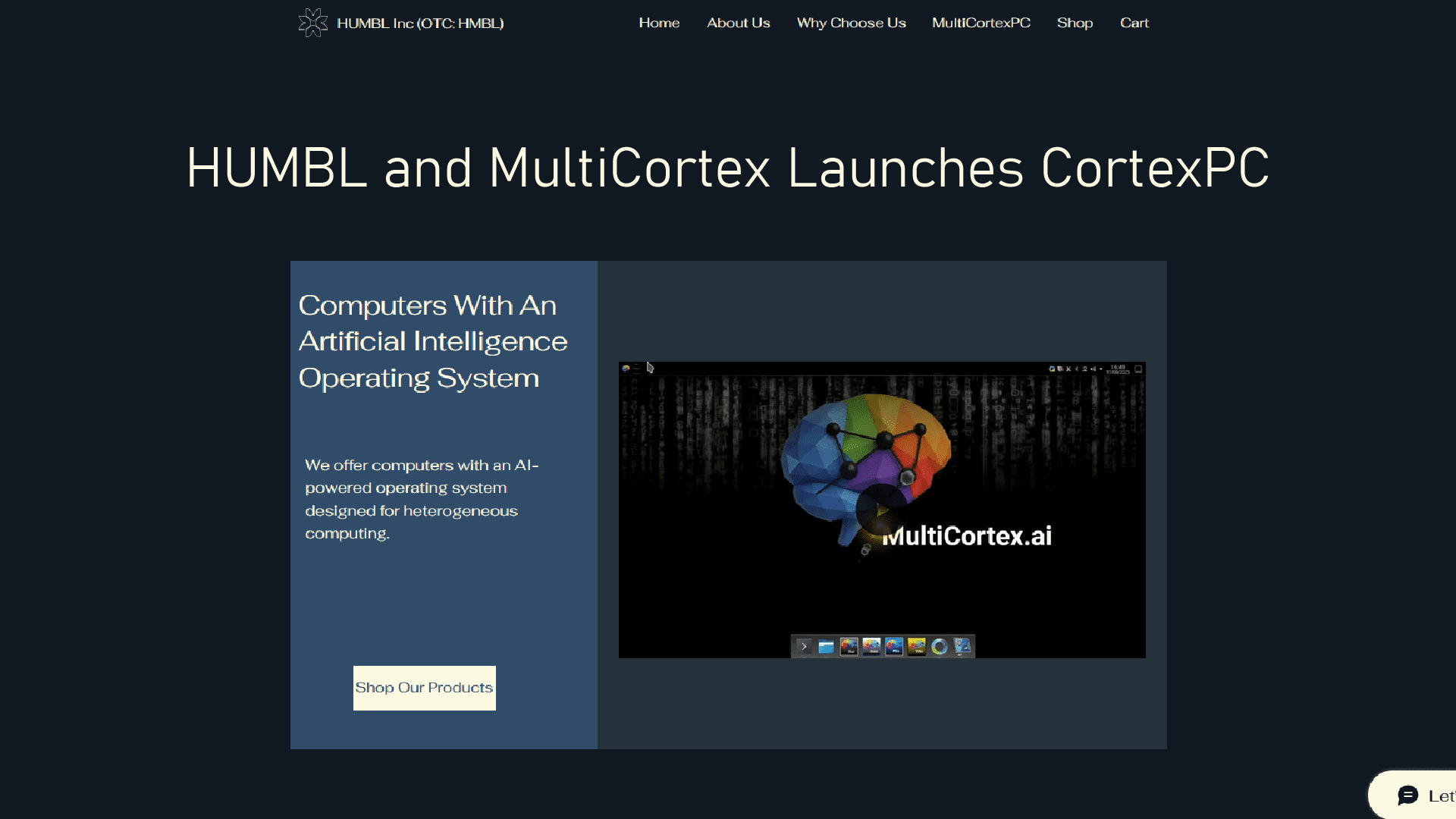 HUMBL and MultiCortex Launches CortexPC – a Computer with an AI-native ...